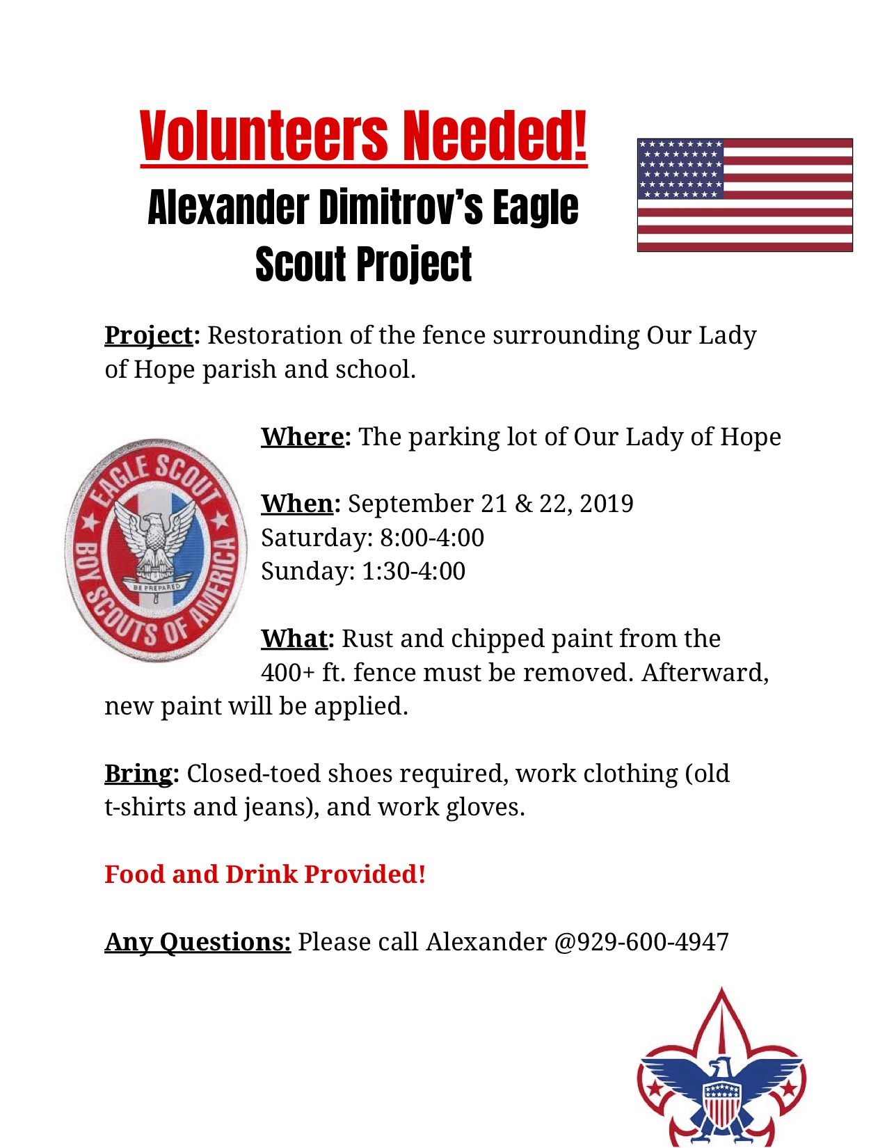 Alexander’s (Sashi) Eagle Project | BSA Troop 106